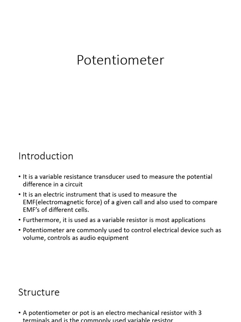 Potentiometer | PDF