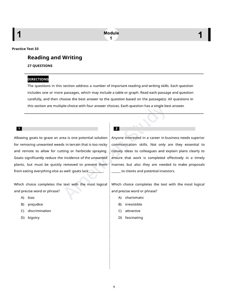 Practice Test 33 | PDF | Chernobyl Disaster | Forestry