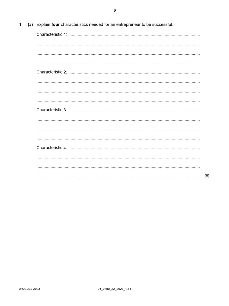 Bs Paper 2 | PDF | Customer | Private Sector