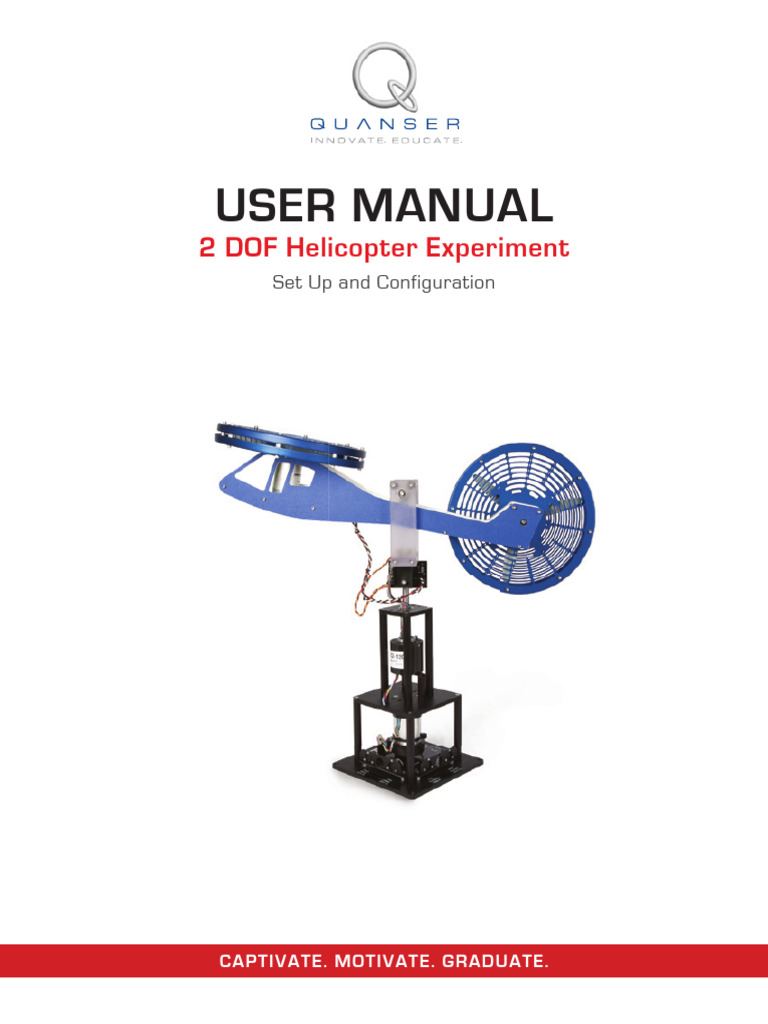 2 DOF Helicopter - User Manual | PDF | Amplifier | Electrical Engineering