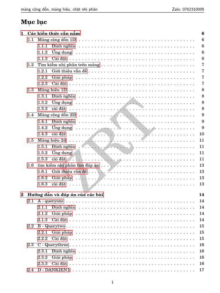 Mảng cộng dồn mảng hiệu tìm kiếm nhị phân-1 | PDF