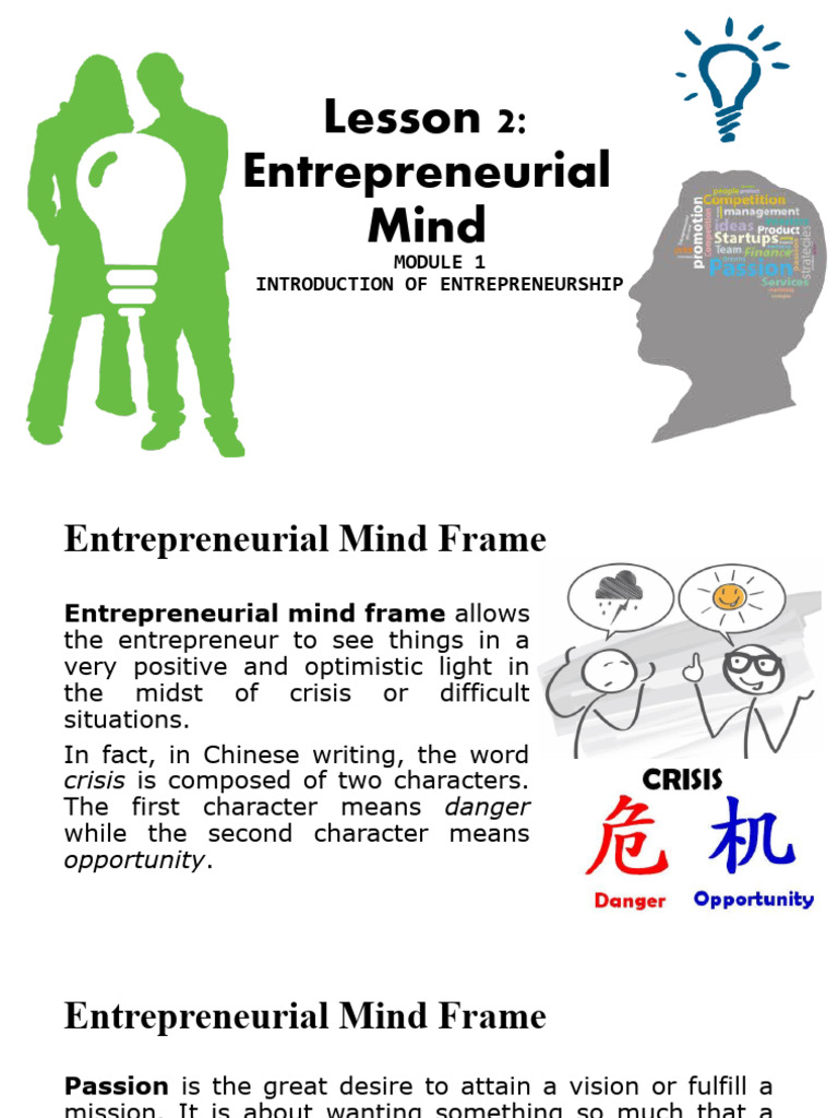 Understanding the Entrepreneurial Mindset | PDF | Entrepreneurship | Mind