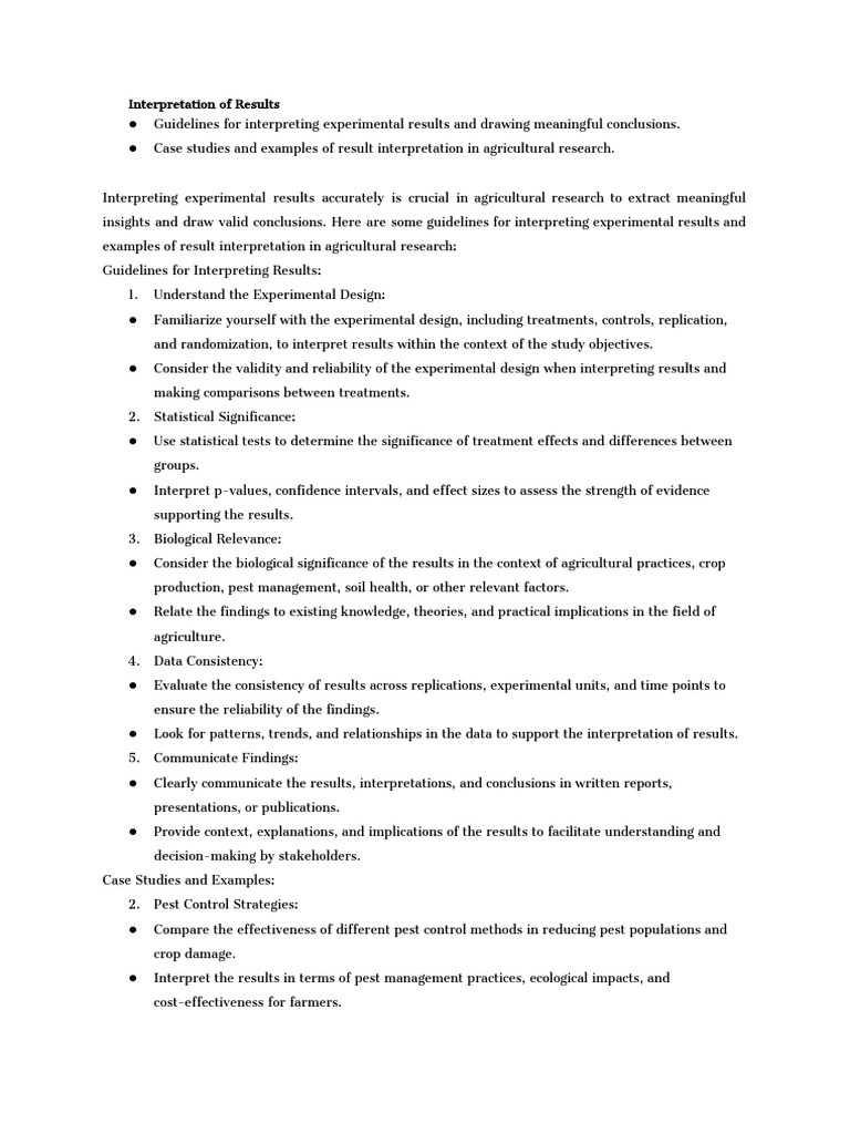 Interpretation of Results | PDF