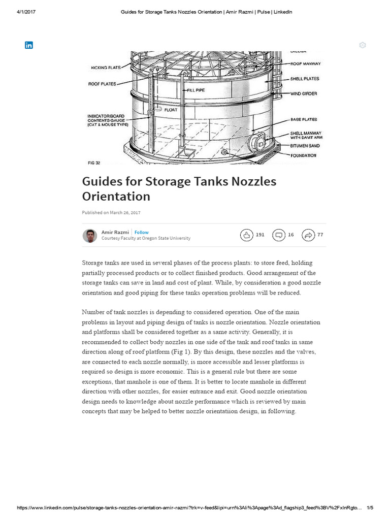 Guides For Storage Tanks Nozzles Orientation | PDF | Pump | Valve