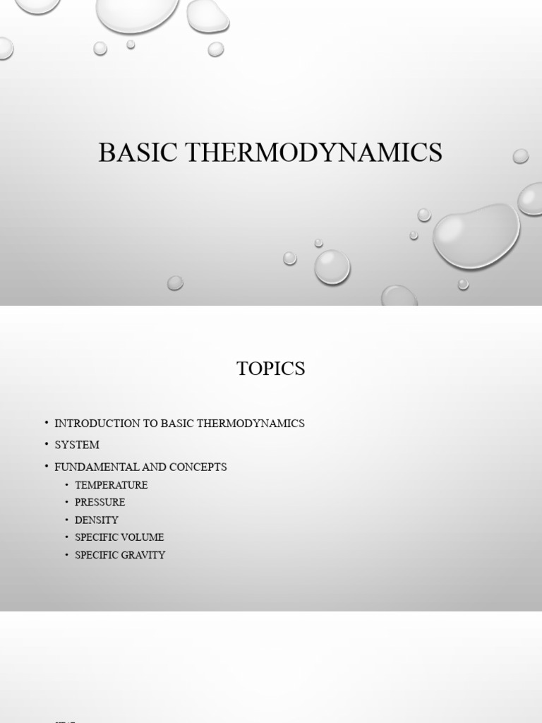Basic Thermodynamics | PDF | Temperature | Celsius