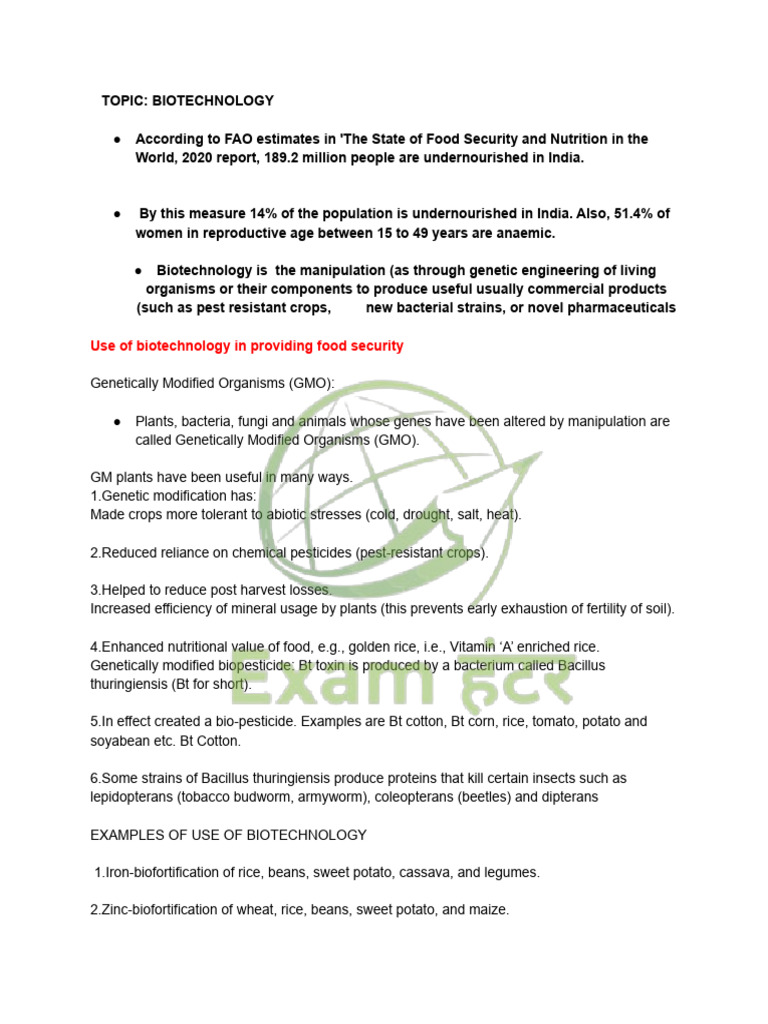 Biotechnology Pdf