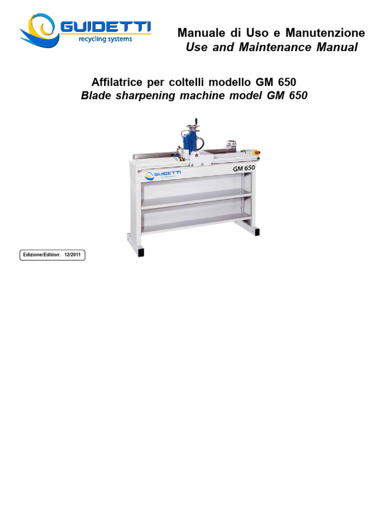 Guidetti GM - 650 IT-EN Service Manual | PDF