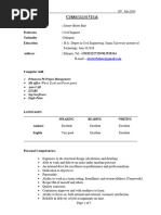 Civil Engineer Experience Certificate Word Format | PDF