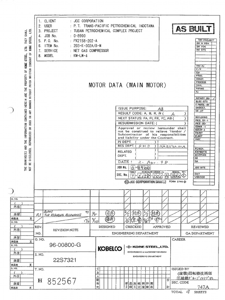 Motor Data | PDF