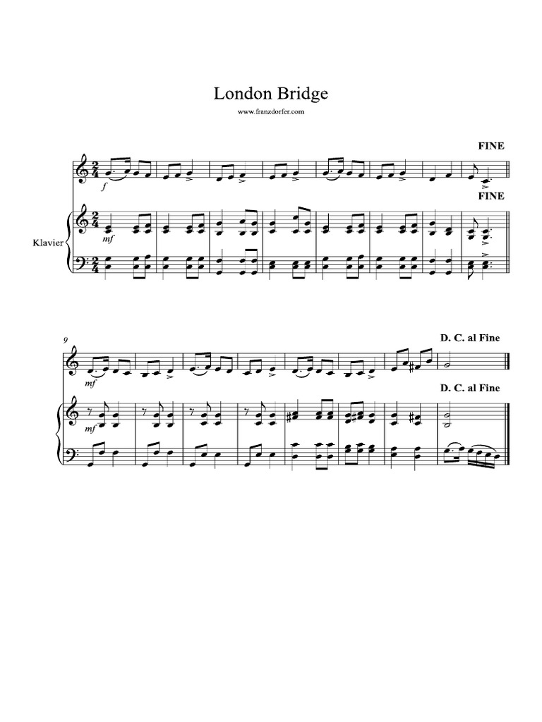 London Bridge+Piano - Partitur-C | PDF