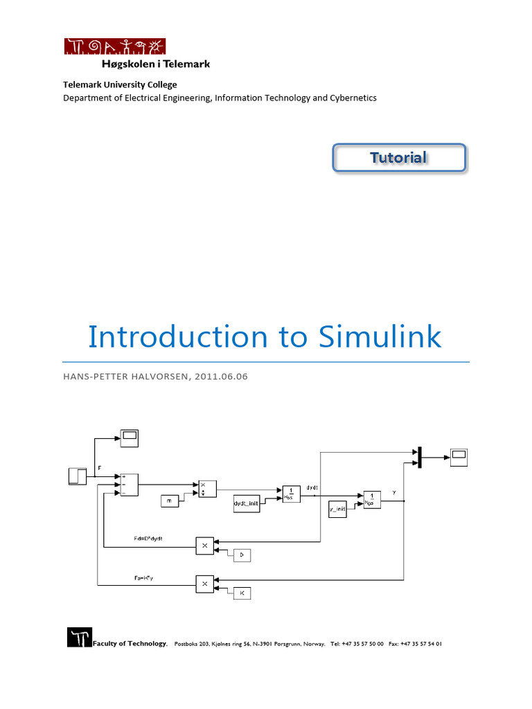Introduction To Simulink | PDF | Acceleration | Force
