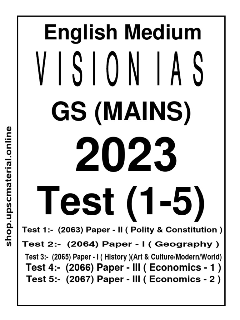 1-5 English (Vision Mains 2023) | PDF | Veto | Separation Of Powers