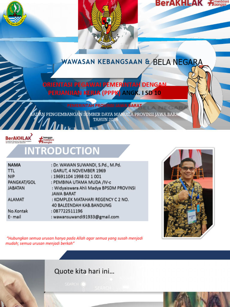 BT - Wasbang Dan Nilai-Nilai Bela Negara - PPPK 2024 - Pemprov. Jabar ...