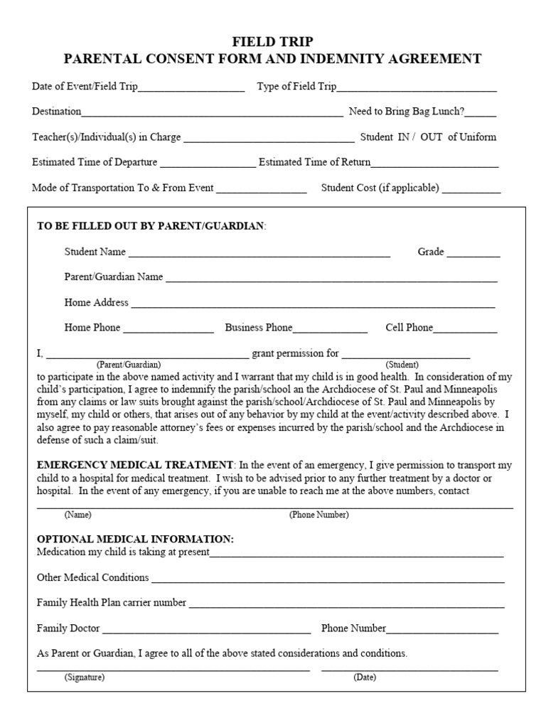 Indemnity Form | PDF | Indemnity | Health Care