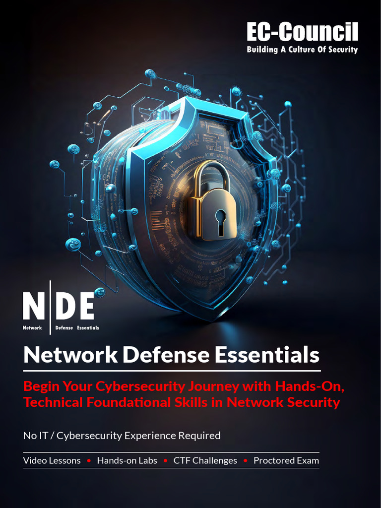 Network Defense Essentials Nde Brochure | PDF | Security | Computer Security