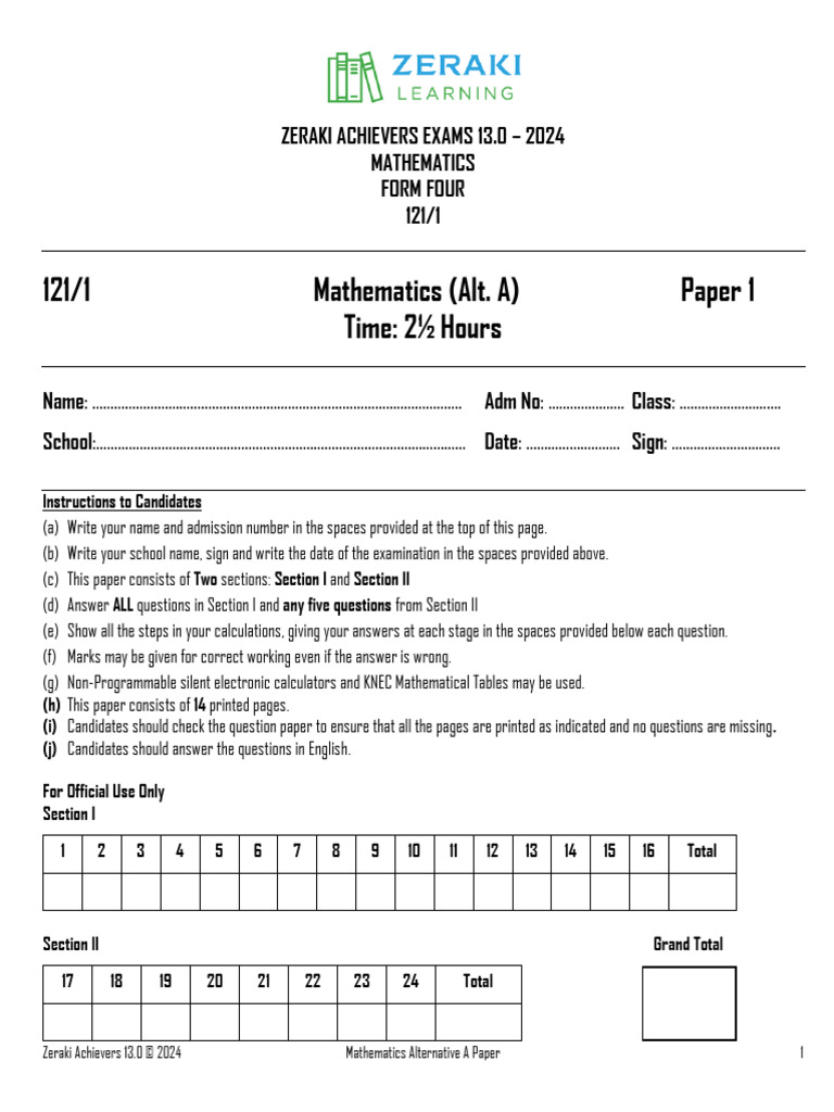 Mathematics - Paper 1 - Question Paper | PDF | Area | Circle