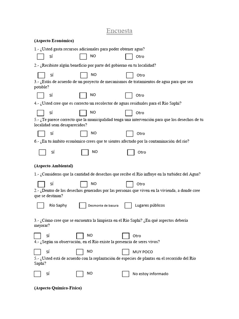 Encuesta - Grupal - Parte Final - 4TO B Sec - 2023 | PDF | Residuos | Agua