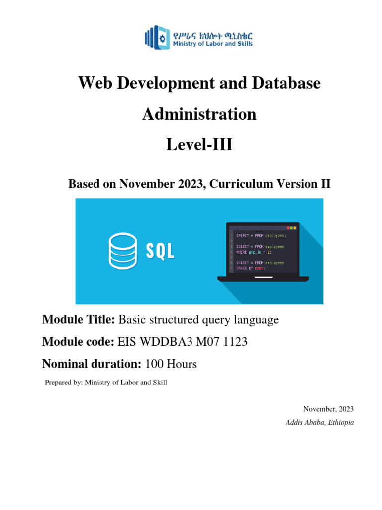 TM07 Using Basic Structured Query Language | PDF | Databases ... TM07 Using Basic Structured Query Language | PDF | Databases ...