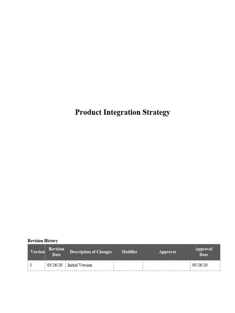 Product Integration Strategy | PDF | Information Technology Management ...