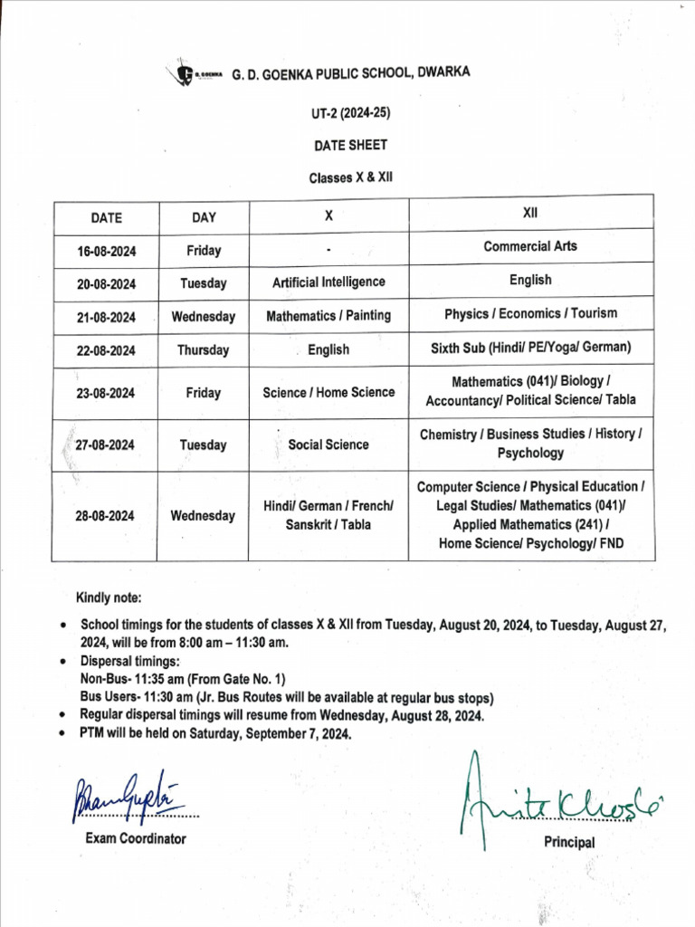 Class 11th BST Worksheet | PDF