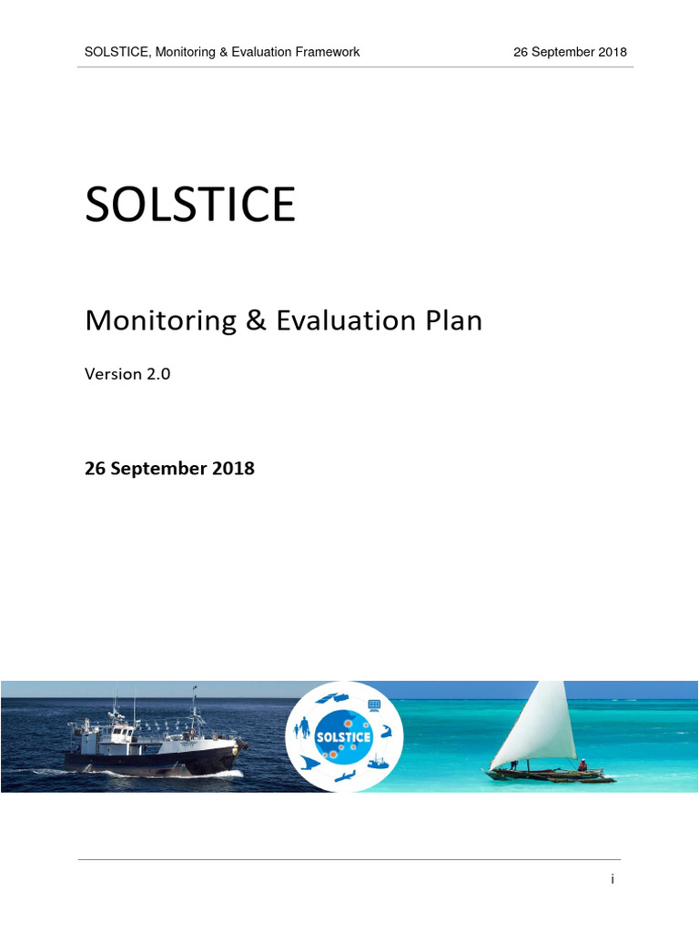 SOLSTICE M&E Plan V2 | PDF | Sustainability | Evaluation