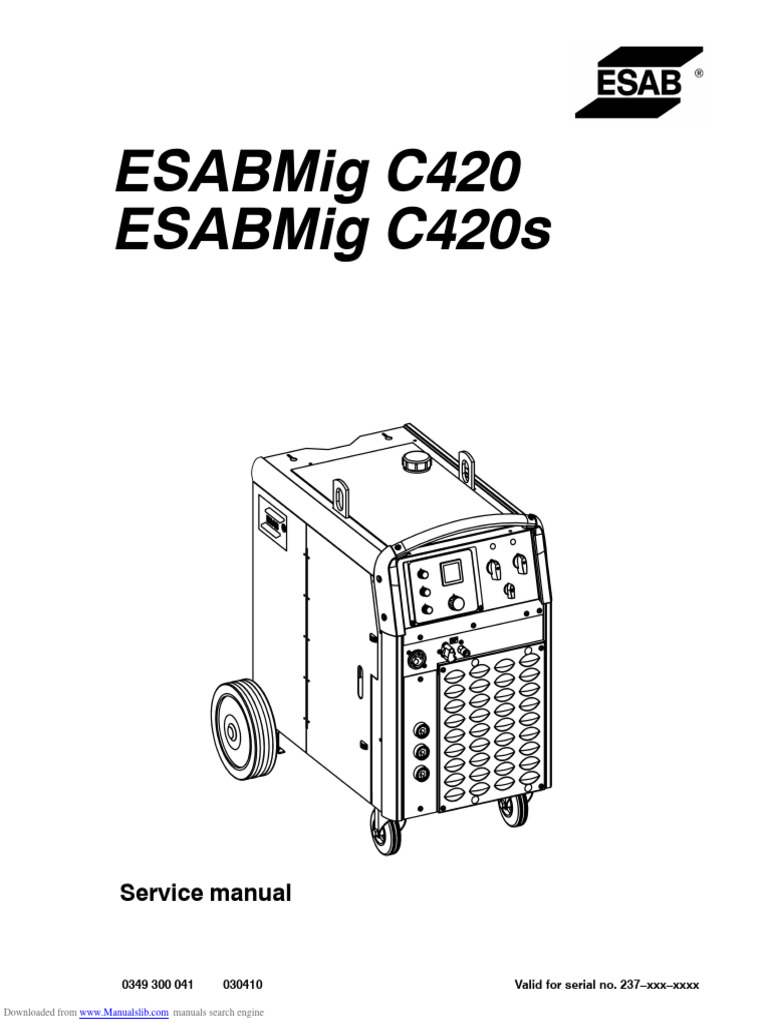 Esabmig c420 | PDF | Power Supply | Rectifier