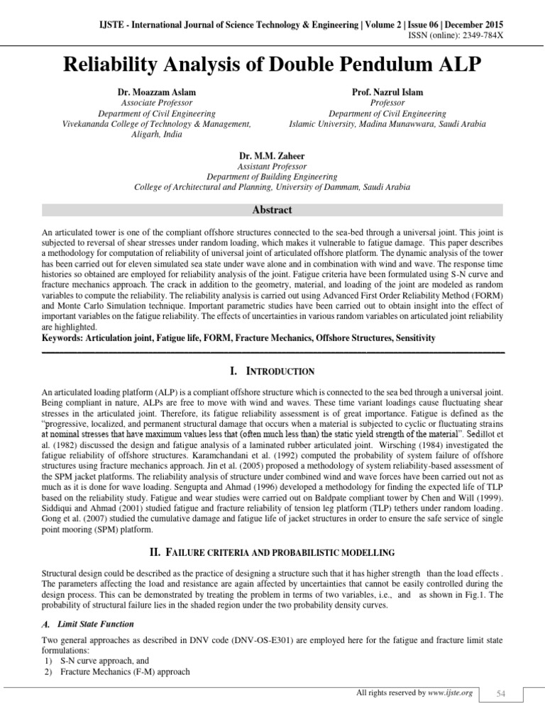 Reliability_Analysis_of_Double_Pendulum | PDF | Fatigue (Material) | Fracture