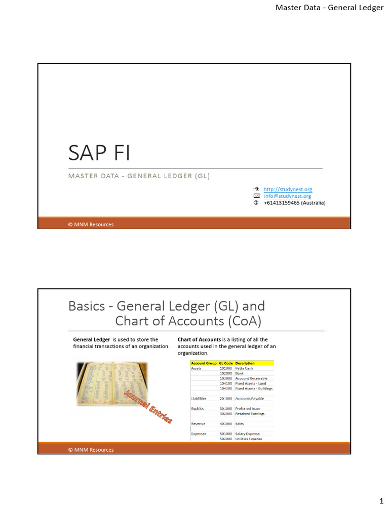 6 Master Data - General Ledger | PDF | Business Economics | Accounting