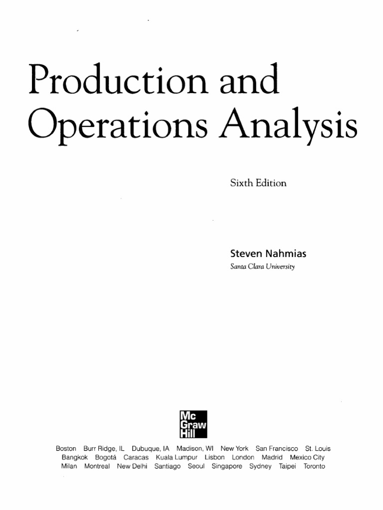 Production and Operations Analysis Guide | PDF | Mathematical ...
