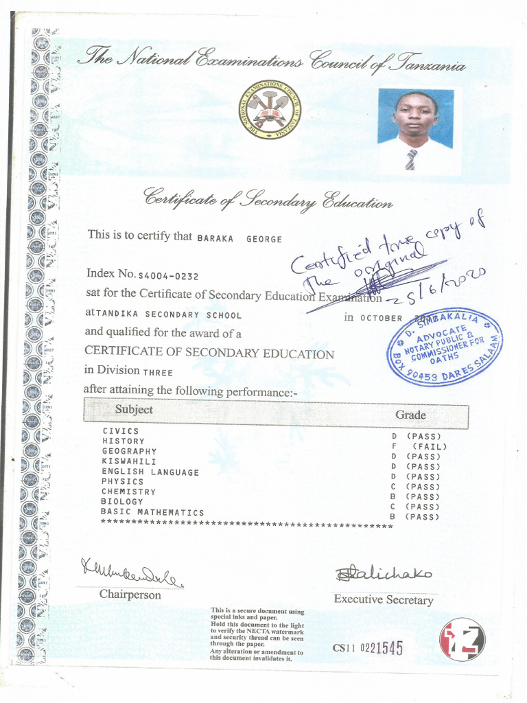 Ordinary Level Certificate | PDF