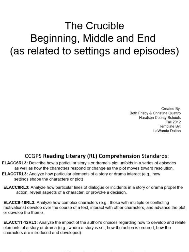 Analyzing Plot Structure in The Crucible | PDF | Plot (Narrative ...