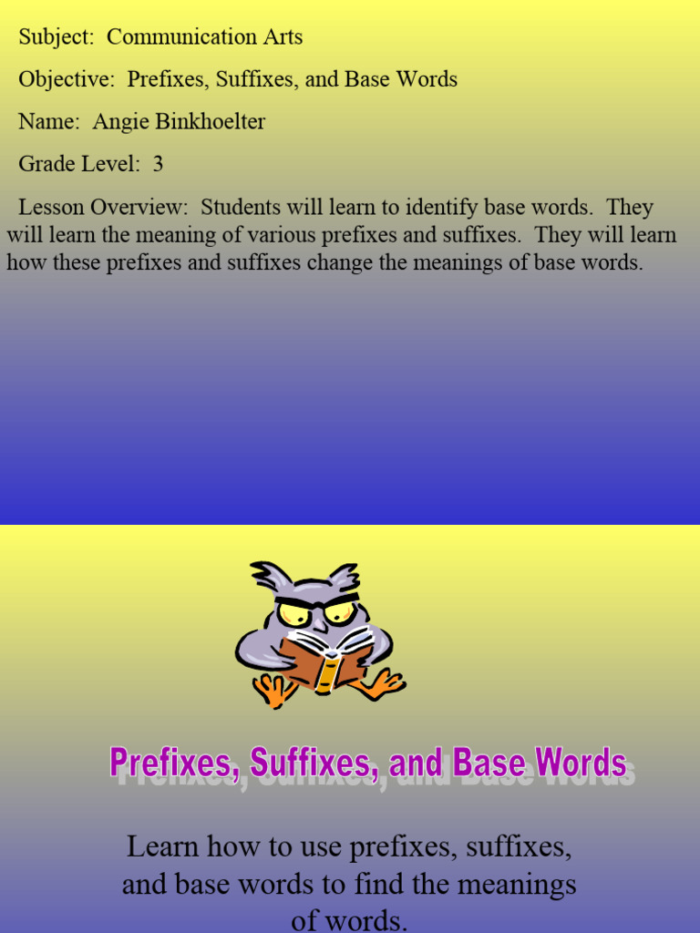 Affixes | PDF | Word | Morphology