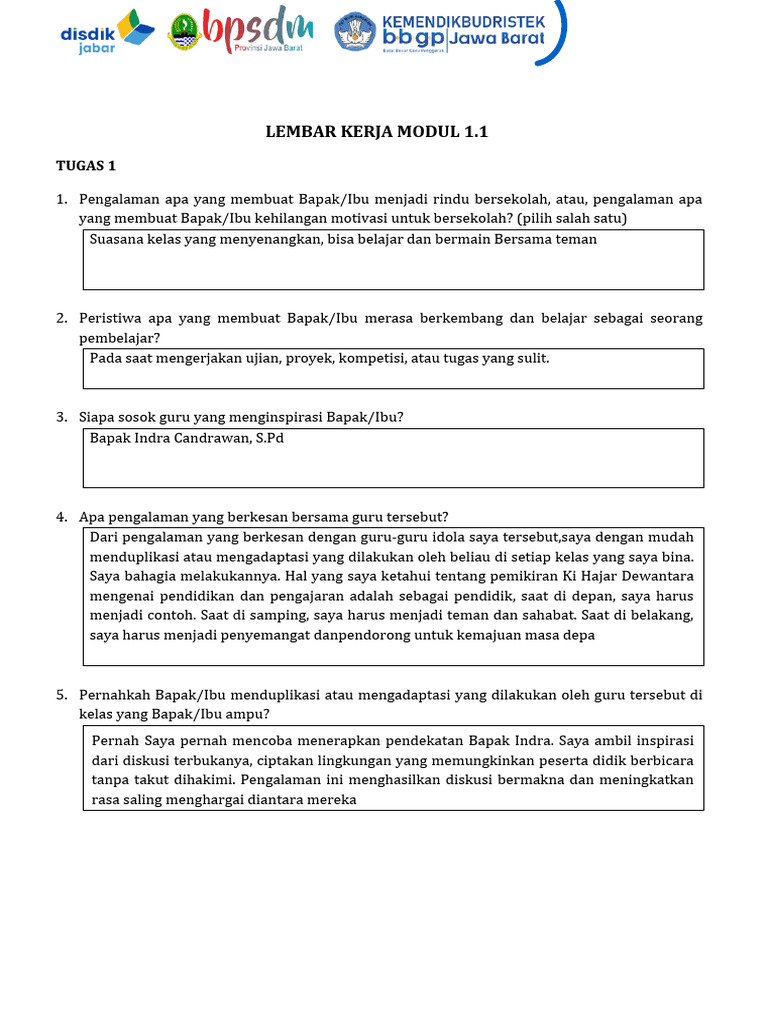 LK Modul 1.1 Level 1 | PDF