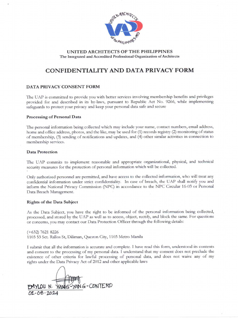 Data Privacy Consent Form | PDF