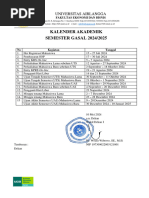 Kalender Akademik Gasal 2025/2026 UNAIR | PDF
