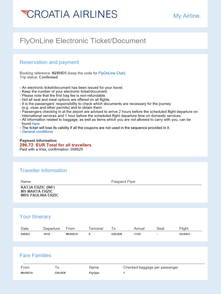Electronic_Ticket_Document | PDF | Aviation