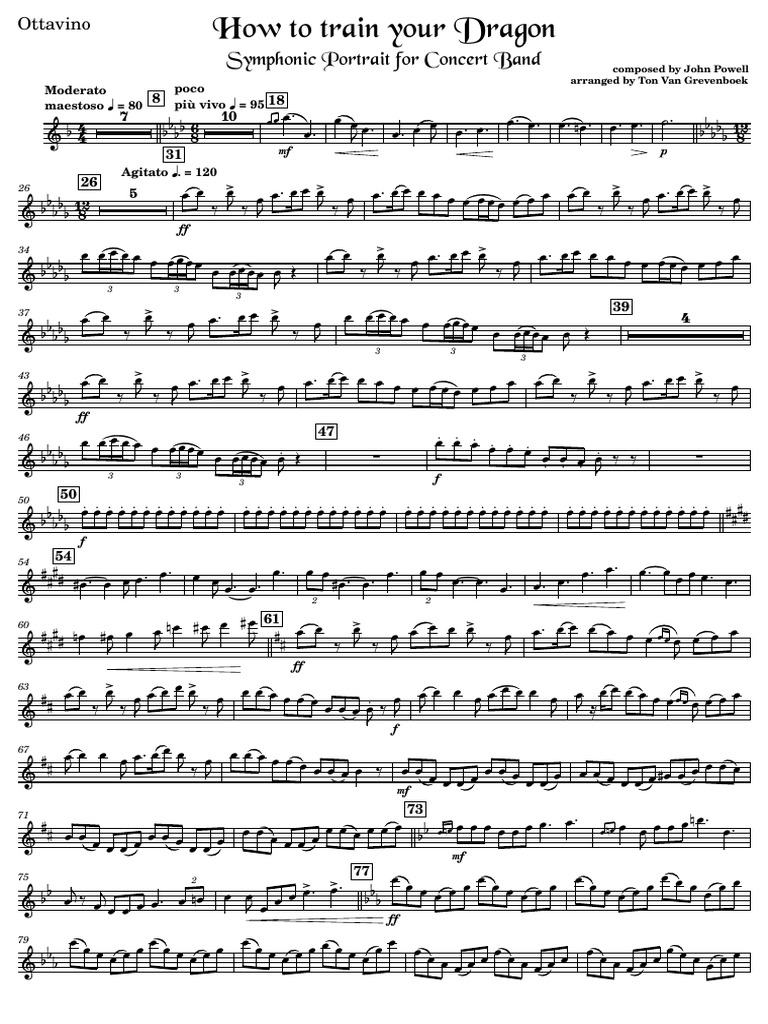 How To Train Your Dragon-Ottavino | PDF | Rhythm And Meter | Musical ...
