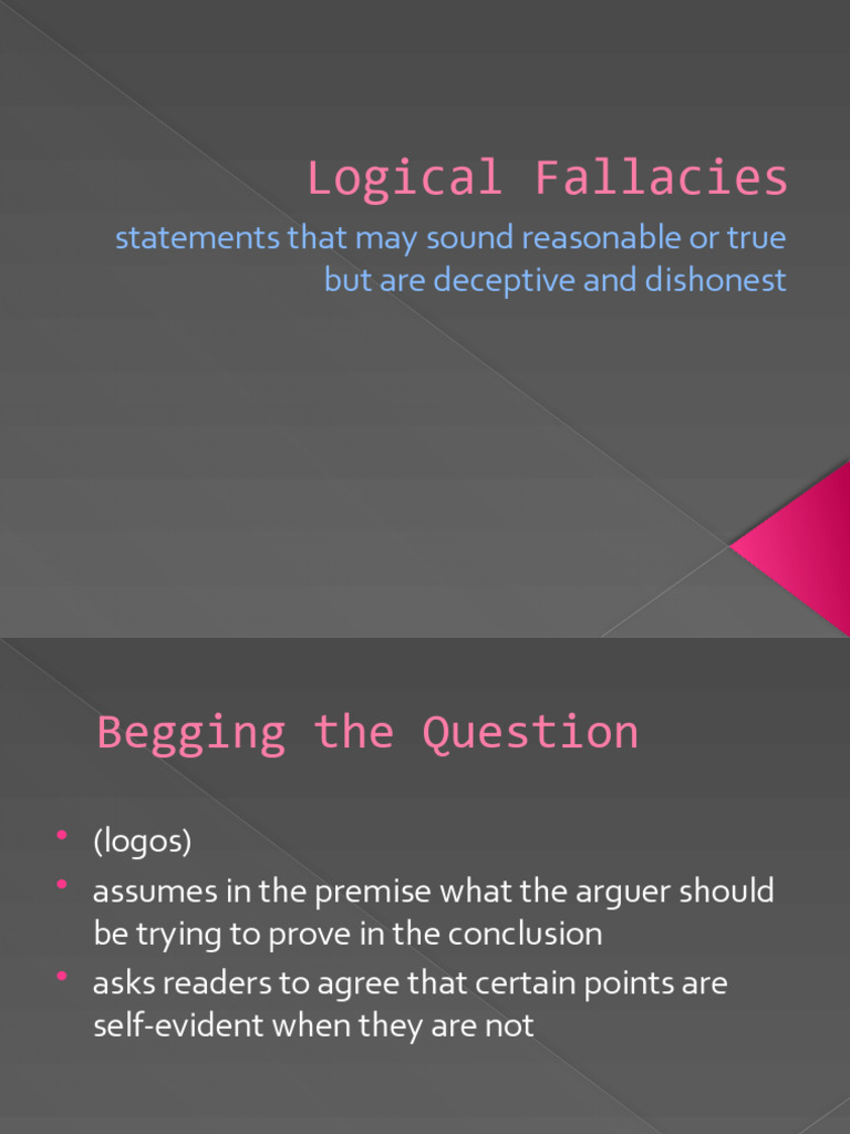 Logical Fallacies | PDF | Argument | Fallacy