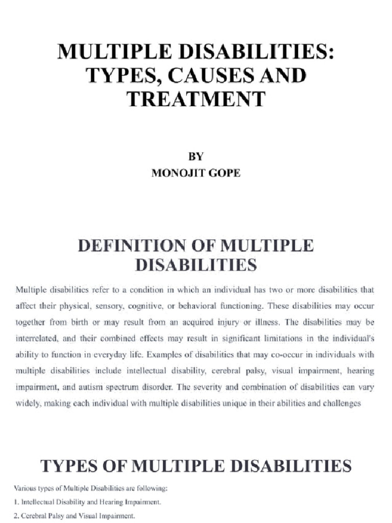 Multiple Disability | PDF