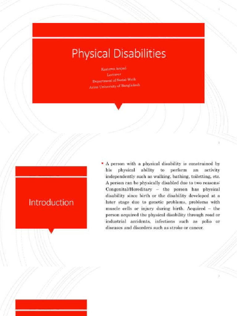 Physical Disability | PDF
