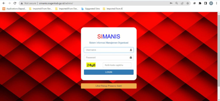 Screenshot SIMANIS | PDF