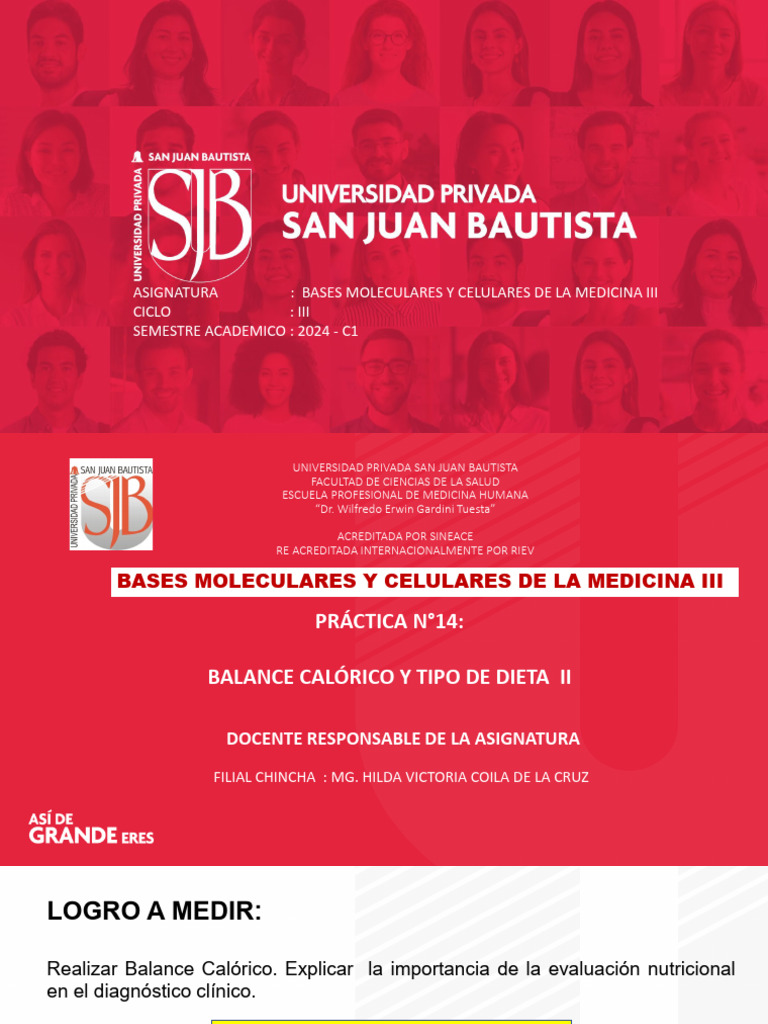 PRACTICA #14 Balance Calórico | PDF | Dieta | Caloría