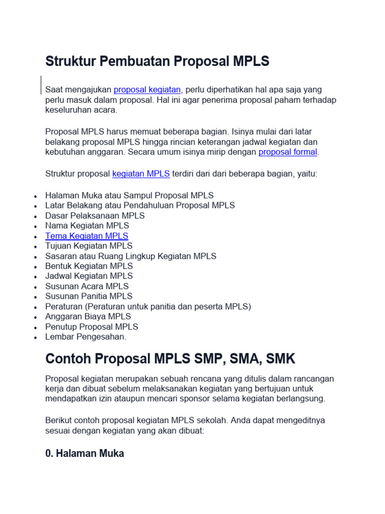 Pembuatan Proposal MPLS | PDF | Bisnis | Seni