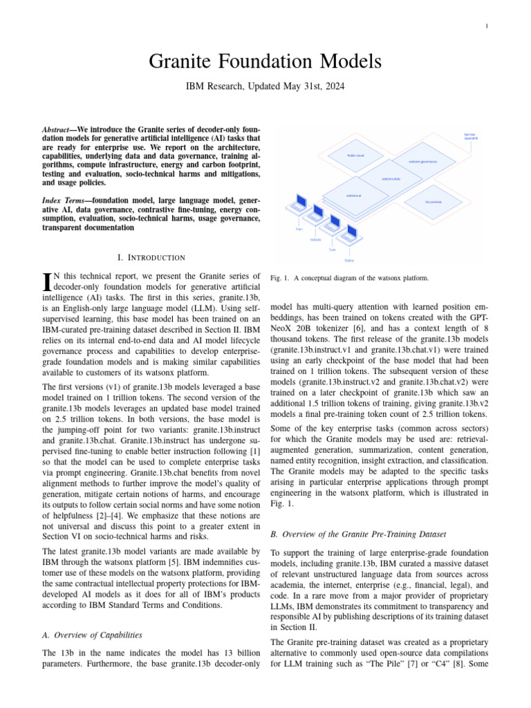 Granite Foundation Models | PDF | Greenhouse Gas | Artificial Intelligence