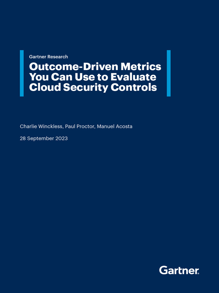 Outcome Driven Metrics To Evaluate Cloud Security Controls | PDF ...