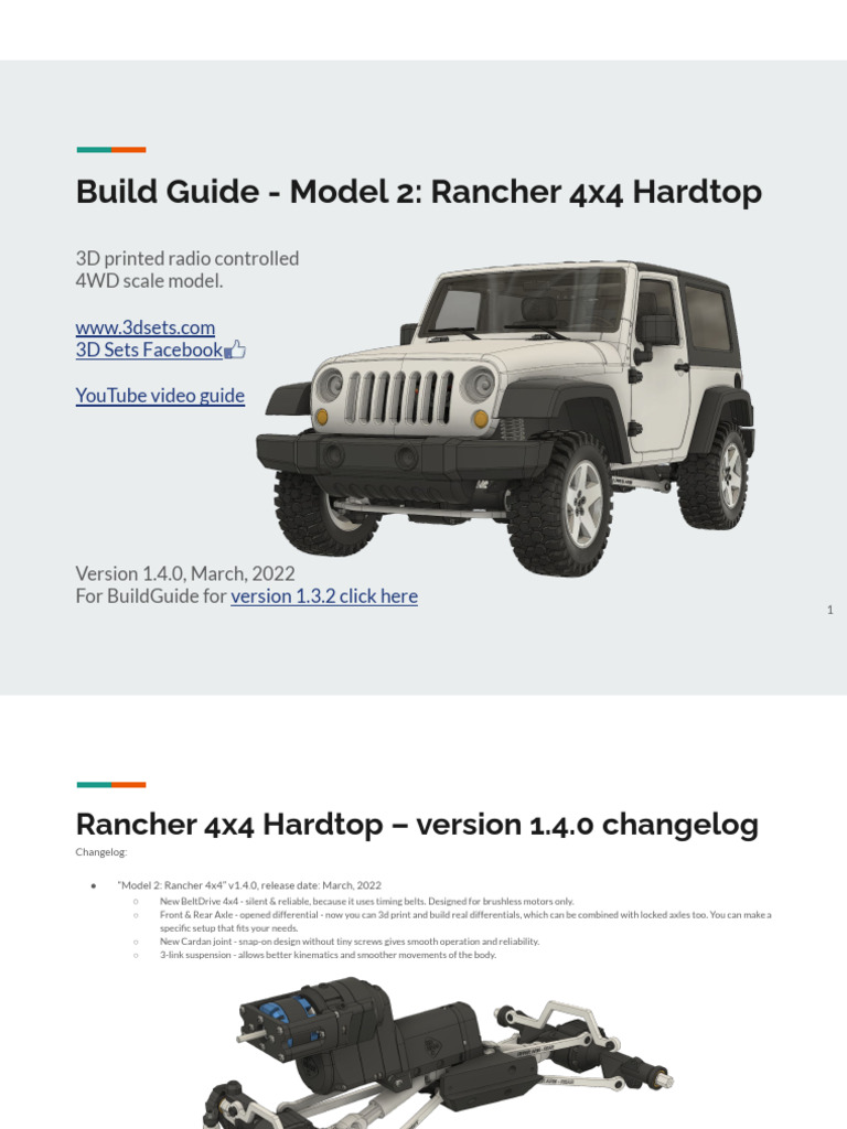 Rancher 4x4 Hardtop Build Guide v1.4 | PDF | Axle | Gear