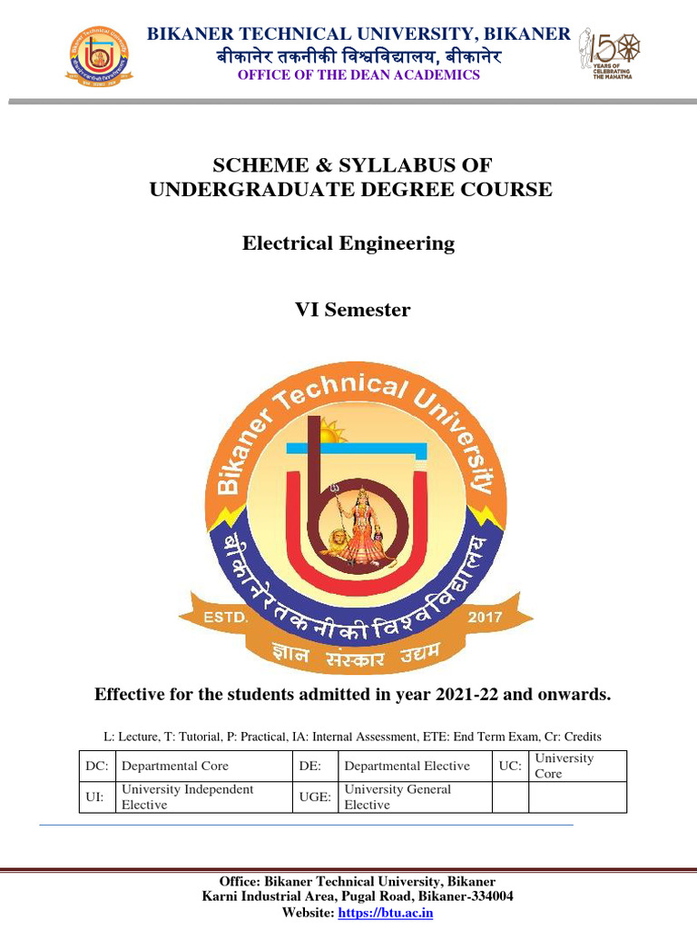 6th Sem Electrical Syllabus 2023-24 | PDF | Power Inverter | Fourier Transform