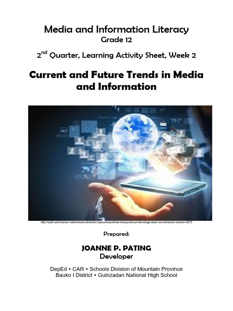 MIL.G12.Q2.W2.Current and Future Trends in Media and Information | PDF ...