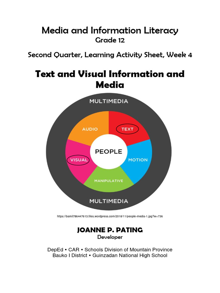 MIL.G12.Q2.W4.Text and Visual Information and Media | PDF | Composition (Visual Arts) | Shape