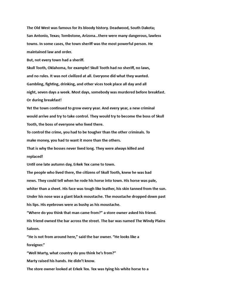 The Town of Skull Tooth | PDF | Mystery, Thriller & Crime Fiction